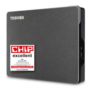 toshiba 1tb canvio gaming - portable external hard drive compatible with most playstation, xbox and pc consoles, usb 3.2. gen 1 technology, black (hdtx110ek3aa)