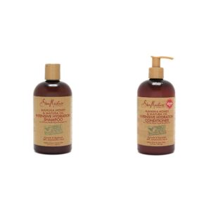 sheamoisture manuka honey and mafura oil intensive hydration shampoo and conditioner, 13 oz