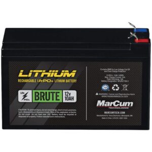 marcum lithium 12v 10ah lifepo4 brute battery | ice fishing gear | ice fishing accessories | tech gadgets for fishing | fishing gear and equipment