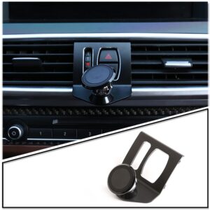 llkuang 360-degree rotary cell phone holder mobile phone mount black(magnet) for bmw 5 series f11 f10 f07 2010-2016 (black)