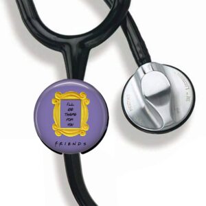 friends-i'll be there for you stethoscope tag personalized,nurse doctor stethoscope id tag customized, medical stethoscope name tag with writable surface-black