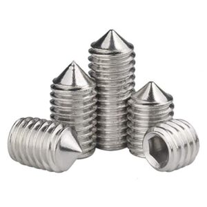 l-a 0.8mm pitch m5x12mm 304 stainless steel cone point hexagon socket grub screws （100pcs)