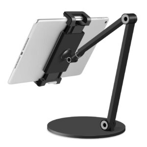 multi-angle tablet stand holder for 4.7"-12.9" screen ipad pro, microsoft surface series, iphone, ipad, samsung,nintendo switch, kindle, ebook reader (black)