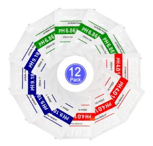 12 pack ph meter buffer solution powder 6.86/4.01/9.18 for precise ph meter, ph calibration solution powder packets