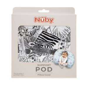 nuby support pod pillow cover by dr. talbot's, animal faces print