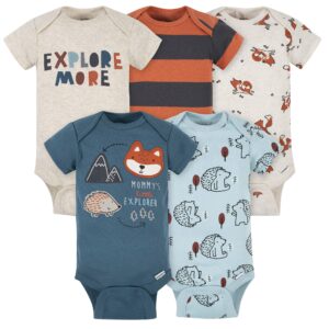 gerber baby boys' 5-pack variety onesies bodysuits (wilderness, 3-6 months)