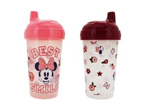 cudlie disney baby girl 2 pack 10 oz hard spout sippy cup for toddler, best smile