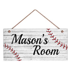 woodsign baseball sign, rustic sports room sign, personalized sign, kid's name, kids door sign, baby nursery art, 5" x 10" sign