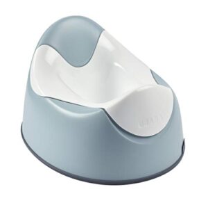 bÉaba - baby's training potty - ergonomic baby potty - non-slip - hygienic - easy care - handgrips on the seat - made in france - green blue