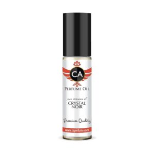 ca perfume impression of crystal noir for women replica fragrance body oil dupes alcohol-free essential aromatherapy sample travel size concentrated long lasting attar roll-on 0.3 fl oz/10ml