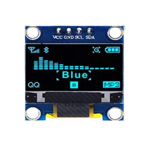 0.96 oled display module, fbhdzvv 128 x 64 pixel iic 12864 oled blue i2c 0.96inch oled display iic serial with ssd1306 chip compatible with raspberry pi