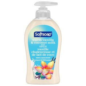 softsoap warm vanilla & coconut milk scent liquid hand soap, moisturizing liquid hand soap, 11.25 ounce, 6 pack