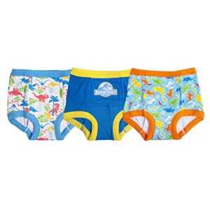 jurassic world boys potty pants baby and toddler training underwear, jrssic3pk, 1 count pack of 3 us, 4t