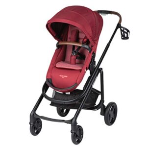 maxi-cosi tayla stroller, modular lightweight stroller seat, parent or world facing, essential red