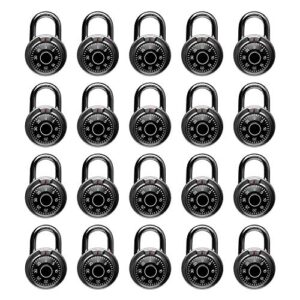 fu volante locker lock, 2 in combination lock, black, 20 pack