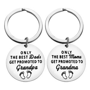 new grandparents gift keychain grandchild announcement gift for grandma grandpa to be keyring jewelry new grandpa and grandma gift promoted to grandparents keychain baby announcement gift