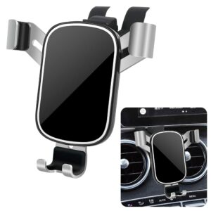 lunqin car phone holder for mercedes benz c-class c250 c300 c350 c450 2015-2018 & glc-class glc300 2015-2019 amg 43 63 auto interior accessories cellphone mount cell mobile cradle navigation bracket