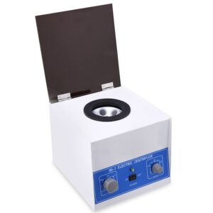 topqsc electric lab benchtop centrifuge, 4000rpm speed desktop machine 6 tubes x 20ml, with timer 0-60min and speed control