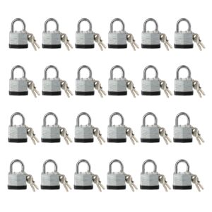 fu volante lock, laminated steel keyed padlock, keyed alike locks, big key head, normal shackle padlock-pack of 24