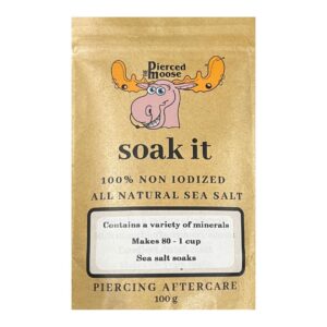 soak it piercing aftercare 100% non iodized natural sea salt