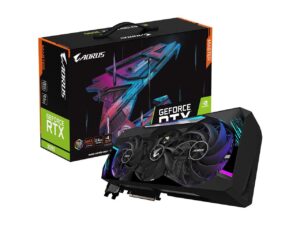 gigabyte aorus geforce rtx 3090 master 24g graphics card, max covered cooling, 24gb 384-bit gddr6x, gv-n3090aorus m-24gd video card