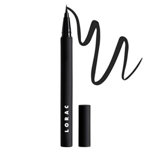 lorac pro liquid eyeliner, black | precision brush tip | water resistant | long lasting | smudge resistant