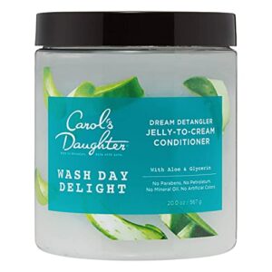 carol’s daughter wash day delight detangling jelly-to-cream conditioner with glycerin and aloe, paraben-free for moisture, hydration and shine, moisturizing, curly hair , 20 oz