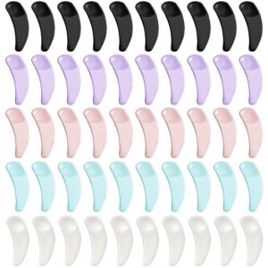 mini makeup mask spatula multi-colored disposable curved cosmetic spatula scoop 100 pcs.