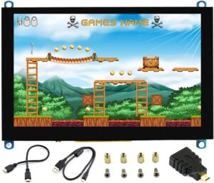 5inch hdmi lcd (h) capacitive touch screen 800x480, supports raspberry pi jetson nano bb black banana pi pc windows 10 raspbian ubuntu kali win10 iot retropie hdmi/vga display port