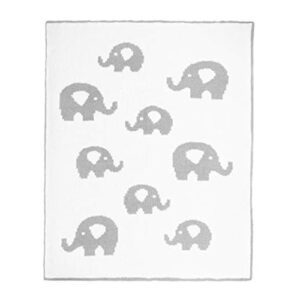 tadpoles ultra soft reversible chenille baby blanket - elephant grey | 30" x 40" | made of 100% microfiber polyester | soft, gentle & hypoallergenic | ideal as a swaddle, receiving blanket & more