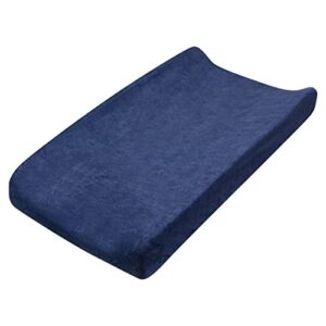 honestbaby unisex baby organic cotton changing pad cover and toddler sleepers, navy, one size us