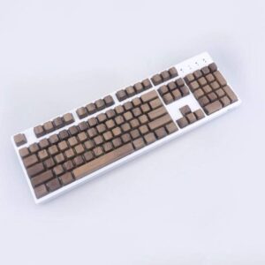 hfsecurity gh60 full set solid wood keycaps customized handmade keycaps for cherry mx switch mechanical gaming keyboard use wood keycaps (104fullkeycaps)