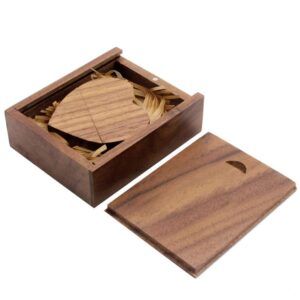 yoogo wooden heart shape usb flash drive usb memory stick thumb drivers 32gb 2.0 high speed with matching box for novelty wedding gift (32gb, walnut)