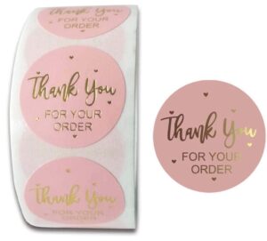 nt-ling 1.0 inch thank you sticker foil thank you for supporting my small business labels for packages gift bags wedding favors envelopes bakery(1 roll,500 stickers)