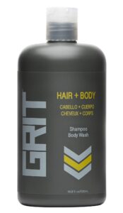 great clips grit hair & body, 16.9oz | 3-in-1 shampoo, conditioner & body wash for men | washes & moisturizes hair & skin