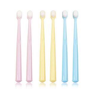 easyhonor baby toothbrush & toddler toothbrush for age 4-12 years old, extra soft toothbrush with 10000 soft floss bristle for baby gum care. (6pcs)