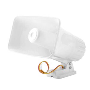 wired alarm siren horn, 150 db dc 12v dual tone wired horn siren burglar alarm system warning horn outdoor electric security siren for home security