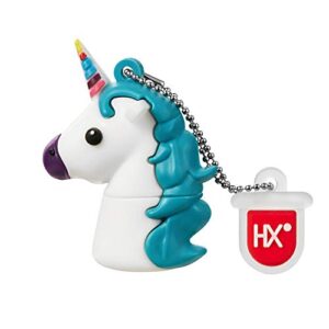 usb flash drive, 8gb / 16gb / 32gb / 64gb cute silicone usb 2.0 usb memory stick data storage pendrive thumb drives (64gb, blue unicorn)