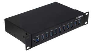 10 port usb 3.1 gen i hub (5gbps) - 10 inch 1u rack mount