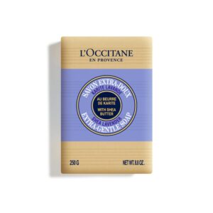 l'occitane shea butter extra-gentle solid hand & body soap: citrusy shea verbena, relaxing shea lavender, shea milk, vegetable based, artisanal, vegan