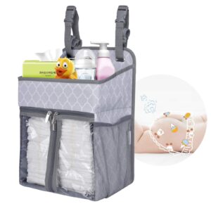 metero baglher hanging diaper organizer,baby diaper organizer suitable for hanging on diaper table, nursery, and all cribs. baby supplies storage diaper rack, diaper stacker.