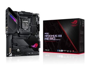 asus rog maximus xii hero z490 (wifi 6) lga 1200 (intel 10th gen) atx gaming motherboard (14+2 power stages, ddr4 4800+, 5gbps lan, intel lan, bluetooth v5.1, triple m.2, aura sync) (renewed)