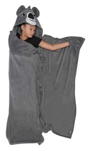 funziez! hooded koala plush blanket - wearable throw for kids - unisex children's blanket