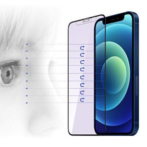 perfectsight anti blue light tempered glass screen protector compatible with iphone 12 & iphone 12 pro 6.1 inch 2020 release, hd clear eye care anti fingerprint