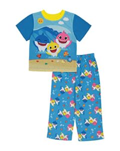 nickelodeon boys' paw patrol | baby shark 2-piece loose-fit pajama set, soft & cute for kids, splash 2, 3t