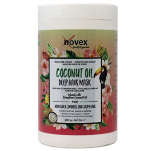 novex coconut oil hair mask, with pure 100% organic coconut oil, 14 oz, jar