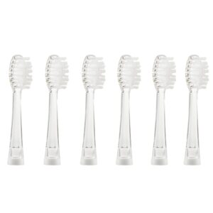 seago toothbrush replacement heads - sg977 sg513 - seago kids toothbrushes heads for toddlers - compatible with seago electric toothbrushes kids (white, 6-pack)