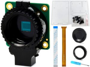 raspberry pi hq camera module with case for raspberry pi 4b/3b+/3b/2b/a+/zero/w/zero wh,12.3mp imx477 sensor support c- and cs-mount lenses, alternative for raspberry pi camera module v2 (8 items)