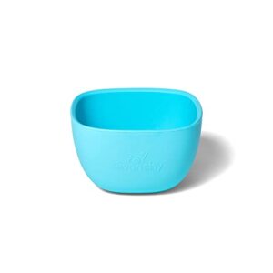 avanchy baby bowls silicone mini prep bowl set for babies kids toddler for feeding food 4 oz, blue