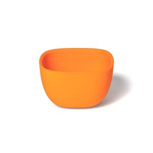 avanchy baby bowls silicone mini prep bowl set for babies kids toddler for feeding food 4 oz, orange